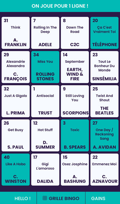 Bingo Musical, Mi blind-test, mi bingo